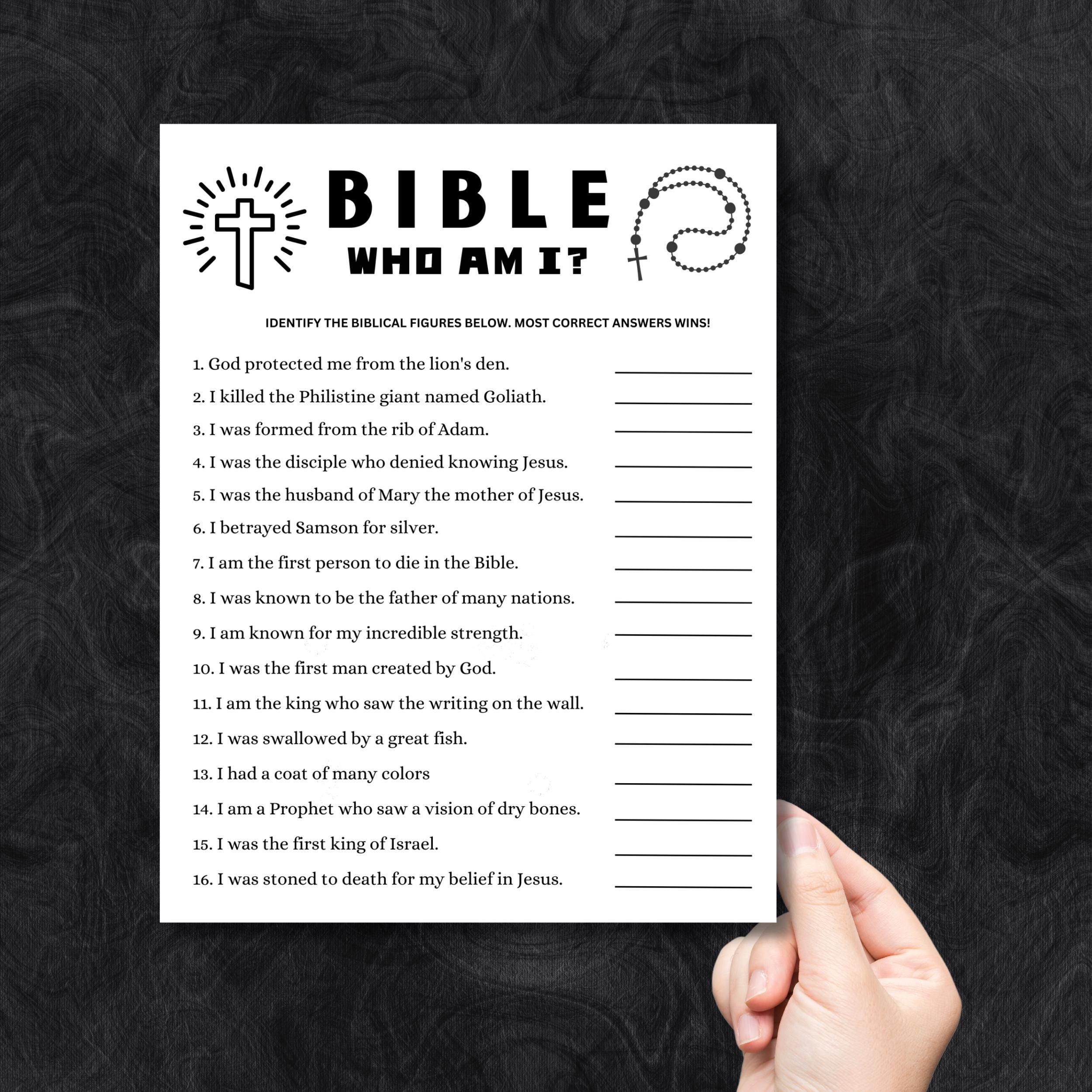 Church Games Bible Game for Adults Christian Youth Group Quiz Bible ...