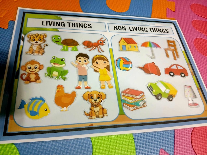 Living Things and Non-living Sort Printable - Nature Learning Game for ...