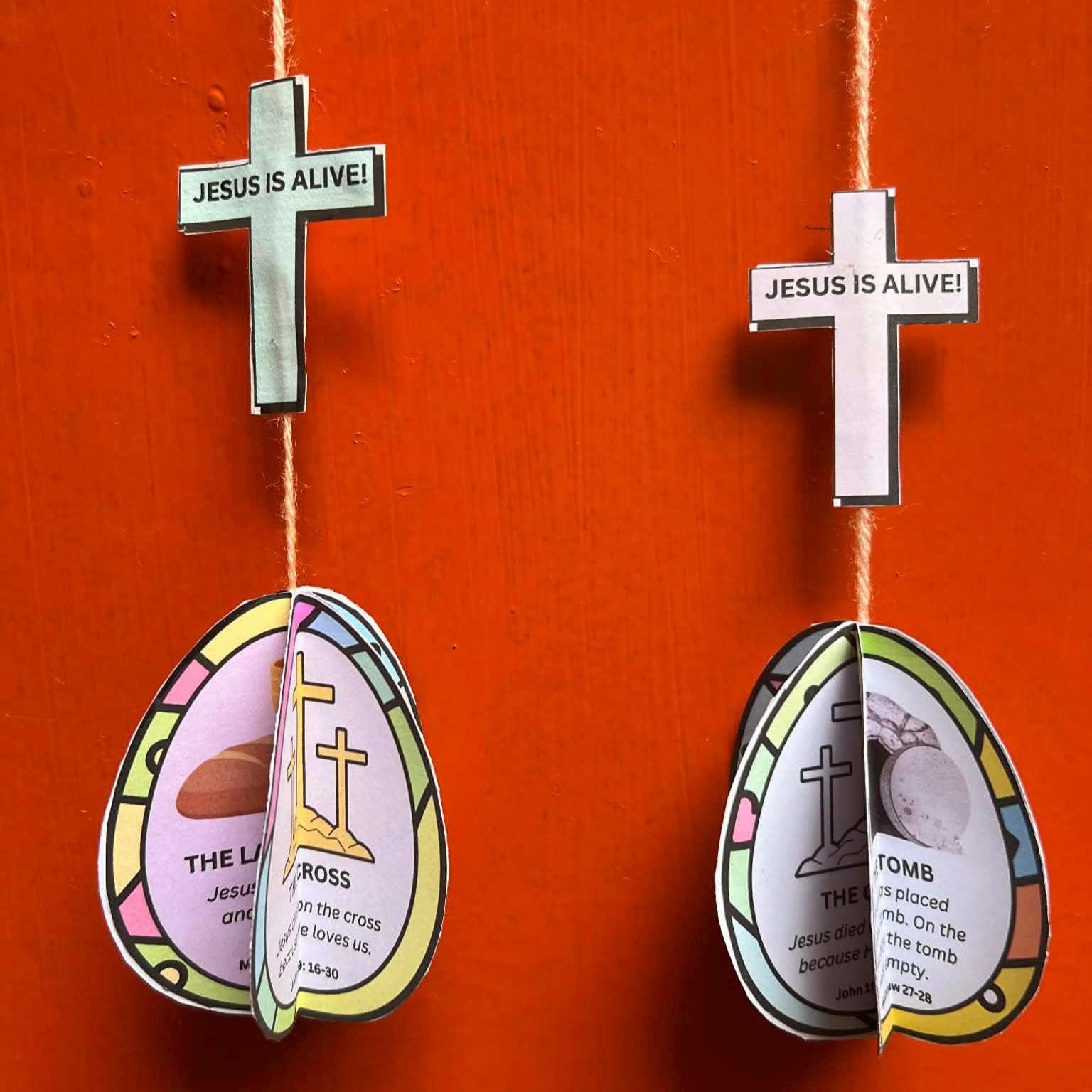 Easter Story Egg 3D Craft, Bible Printable Activity, Christian ...