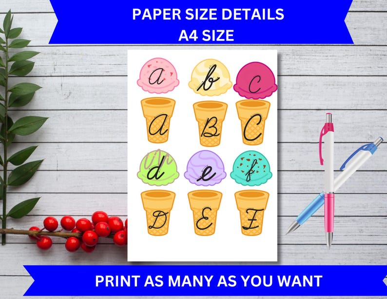 Cursive Alphabet Matching Game, Upper and Lowercase Letters (digital ...
