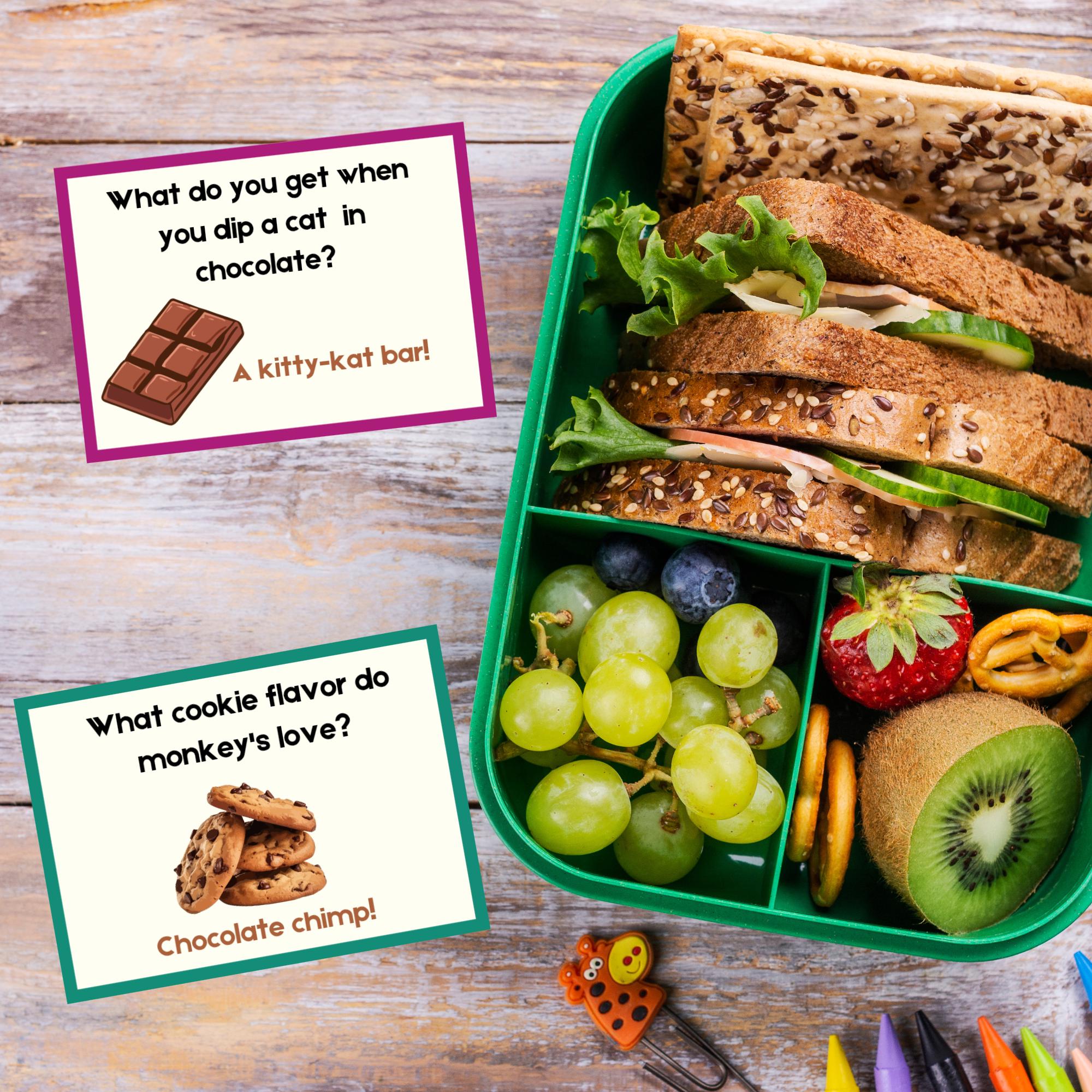 Lunchbox Jokes for Kids, Printable Lunch Box Notes, Back to School ...