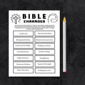 Church Games Bible Game for Adults Christian Youth Group Quiz Bible ...