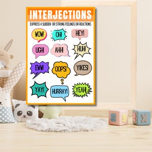 Parts of Speech Bundle I English Posters Bundle | Bulletin Board ...