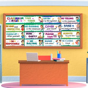 Printable Classroom Rules Posters |classroom Decor | Behavior Rules ...