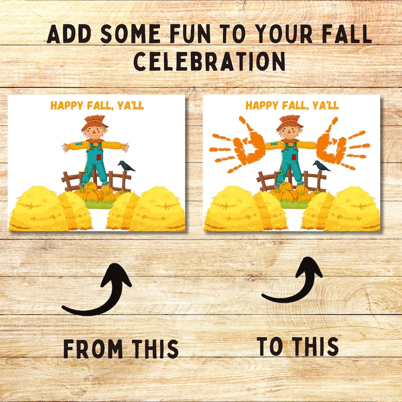 Fall Handprint Art | Kids Autumn Craft, Keepsake (digital Download) - Etsy