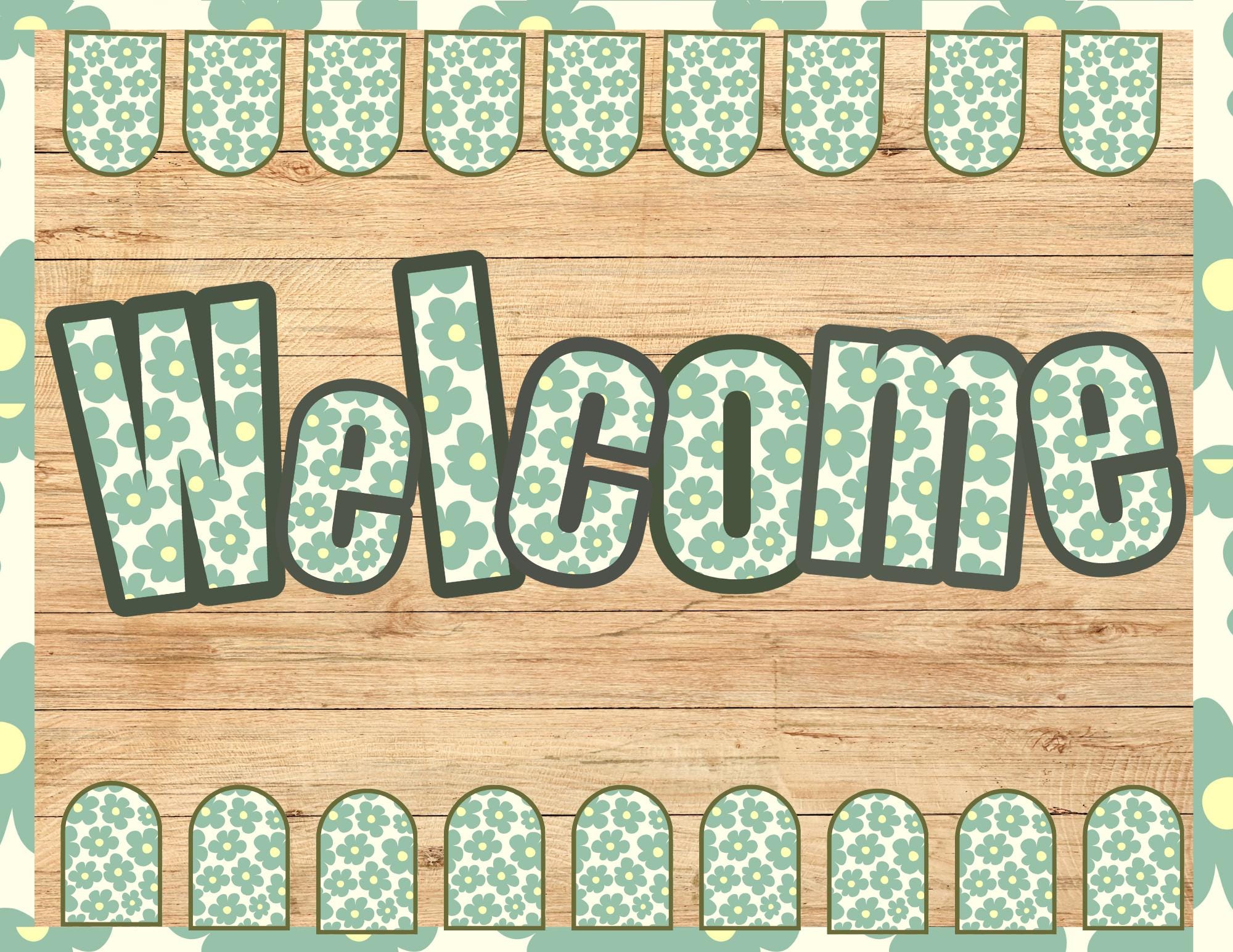 Bulletin Board Letters | Nature Classroom Decor | Classroom Display ...