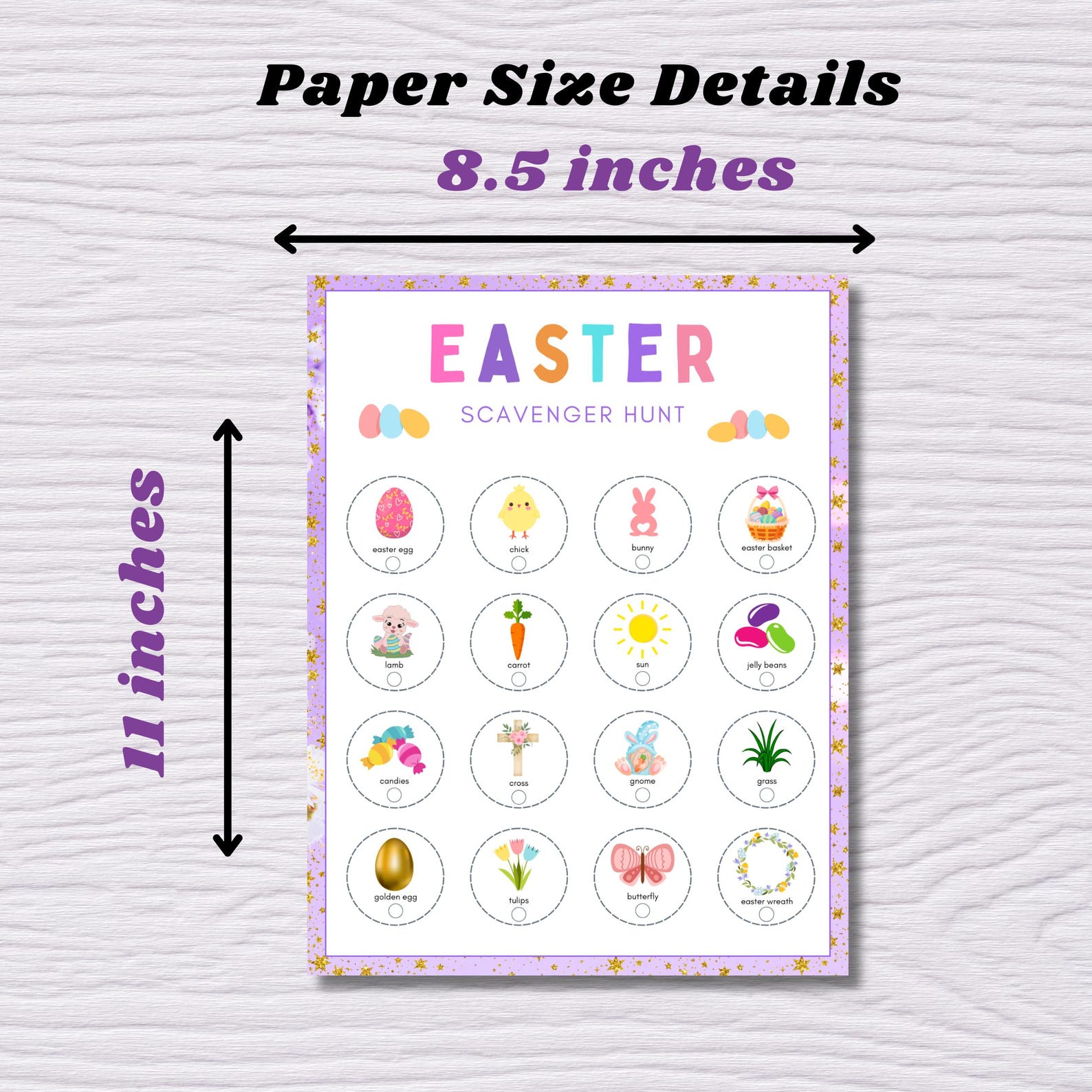 Printable Easter Scavenger Hunt, Spring Treasure Hunt (instant Download ...