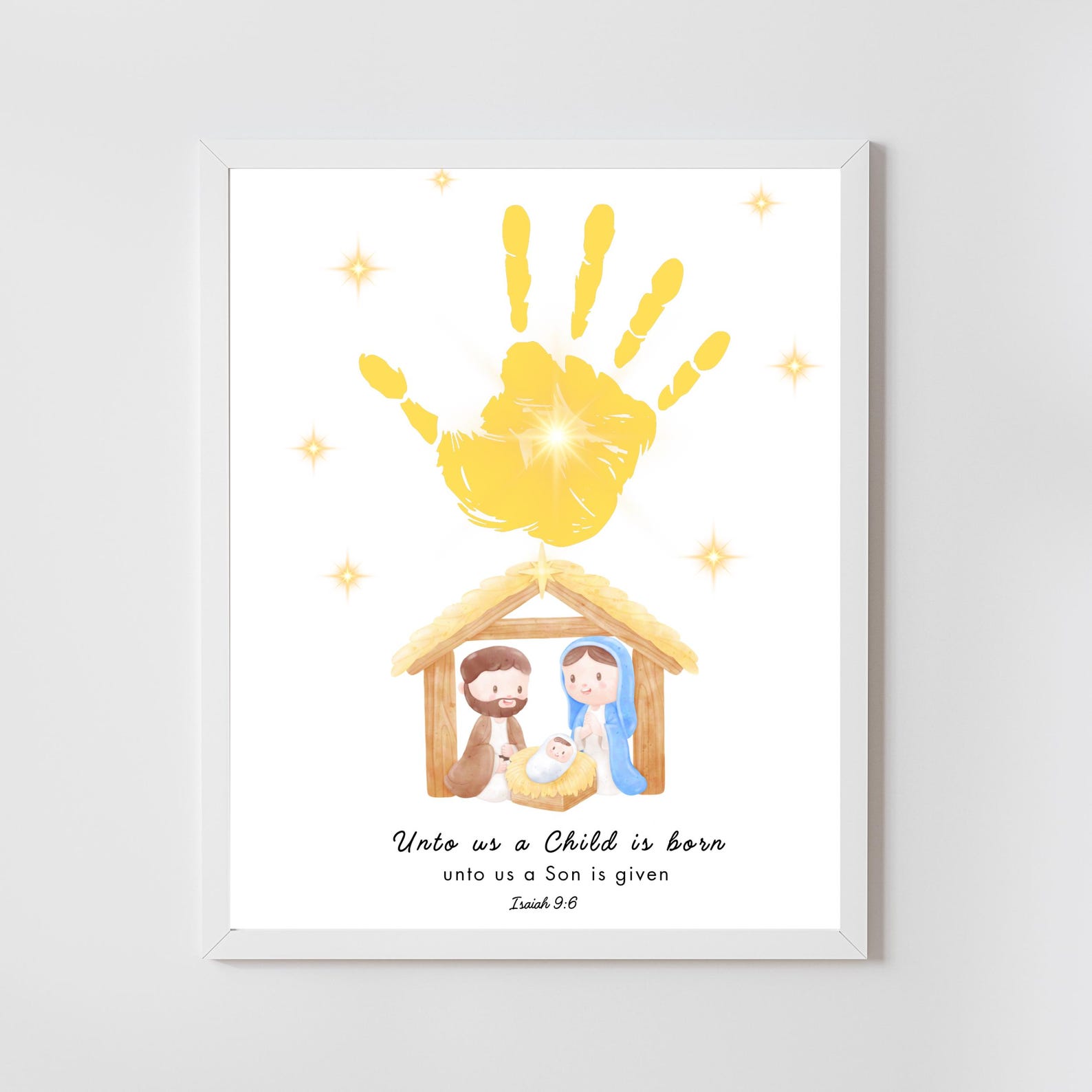 Nativity Handprint Art, Sunday School Christmas Craft (printable) - Etsy