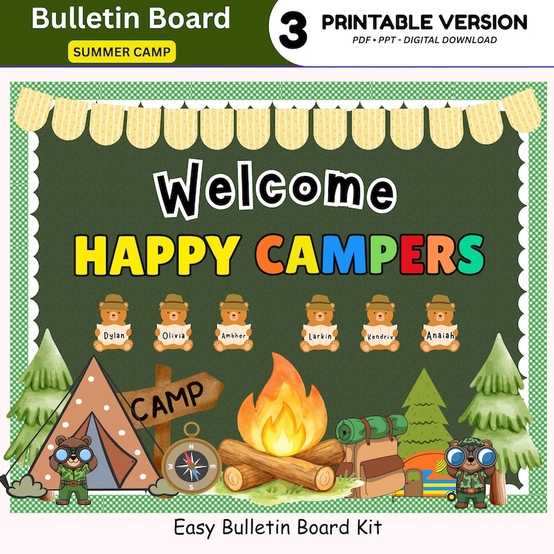 Camping Themed Bulletin Board Ideas - Etsy