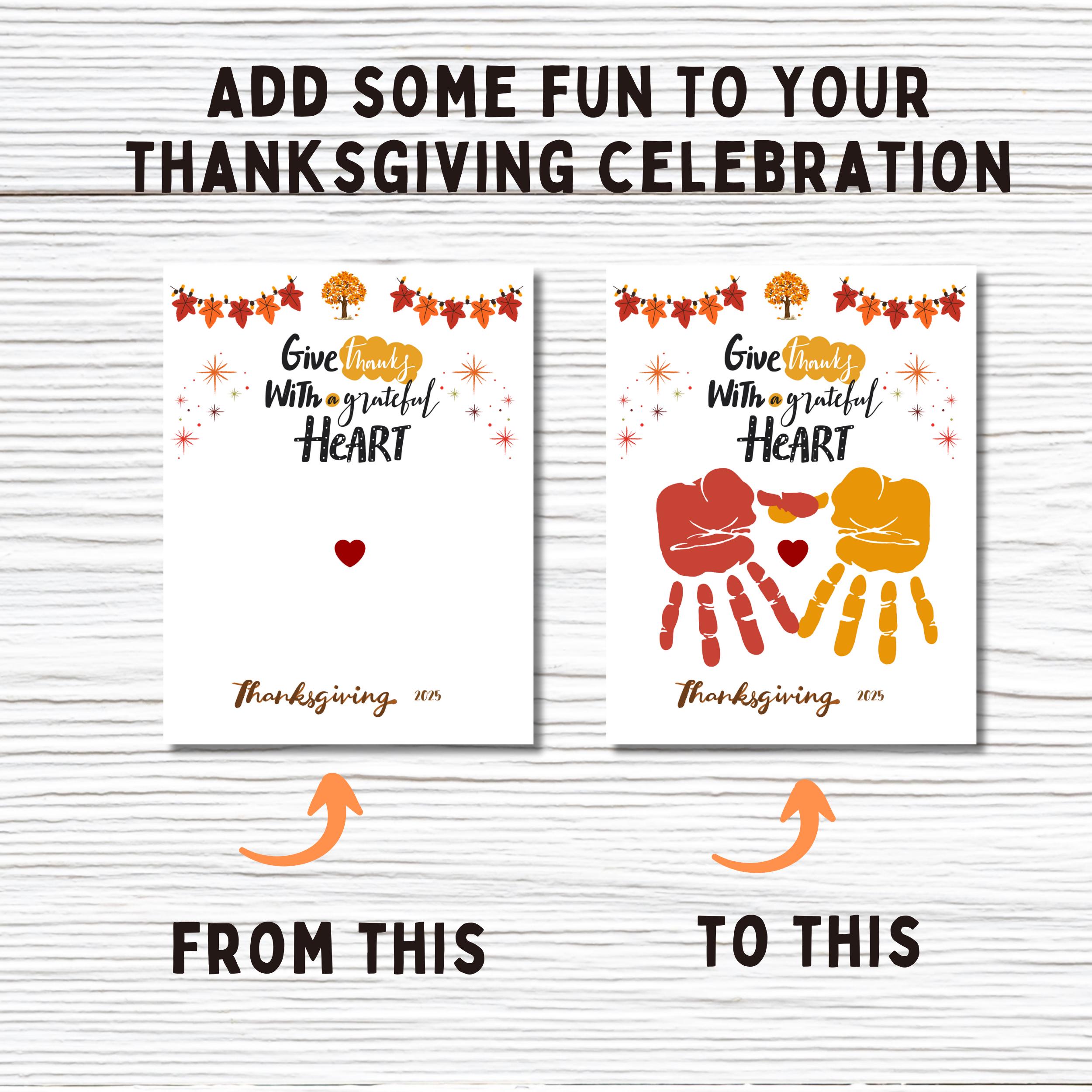 Thanksgiving Handprint Craft Bundle, Thanksgiving Art for Toddlers ...