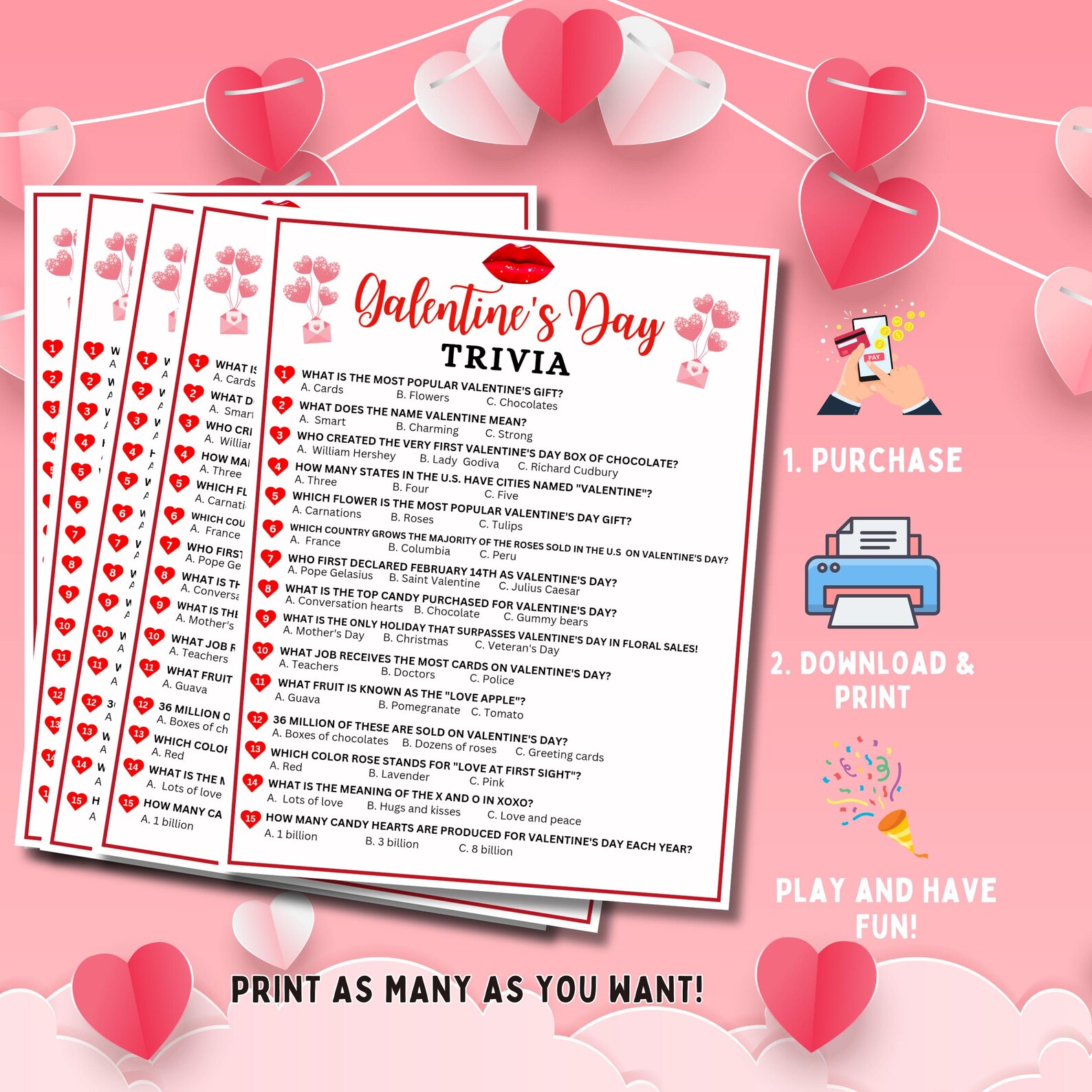 Galentines Day Trivia Game, Galentines Day Party Game, Valentines Day ...
