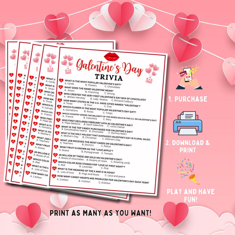 Galentines Day Trivia Game, Galentines Day Party Game, Valentines Day ...