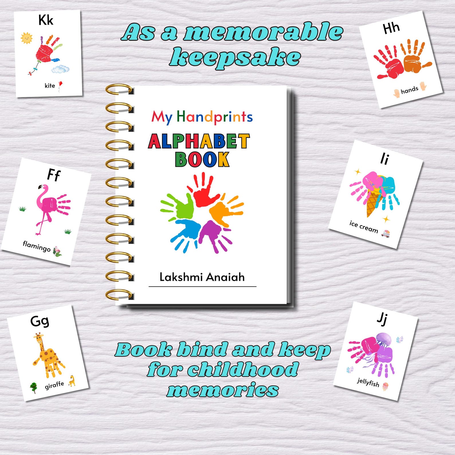 Alphabet Handprint Art, Keepsake Printable (A4/US Letter) - Etsy