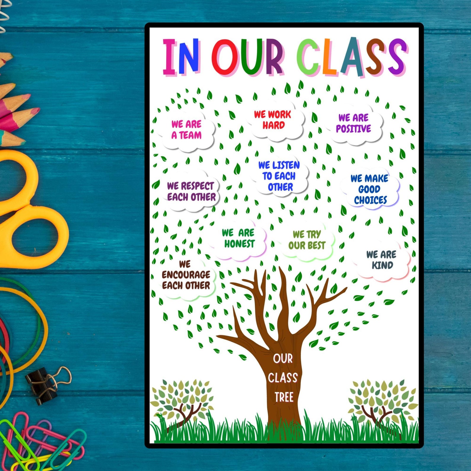 Classroom Rules Tree Printable | Daycare Rules | Classroom Rules ...
