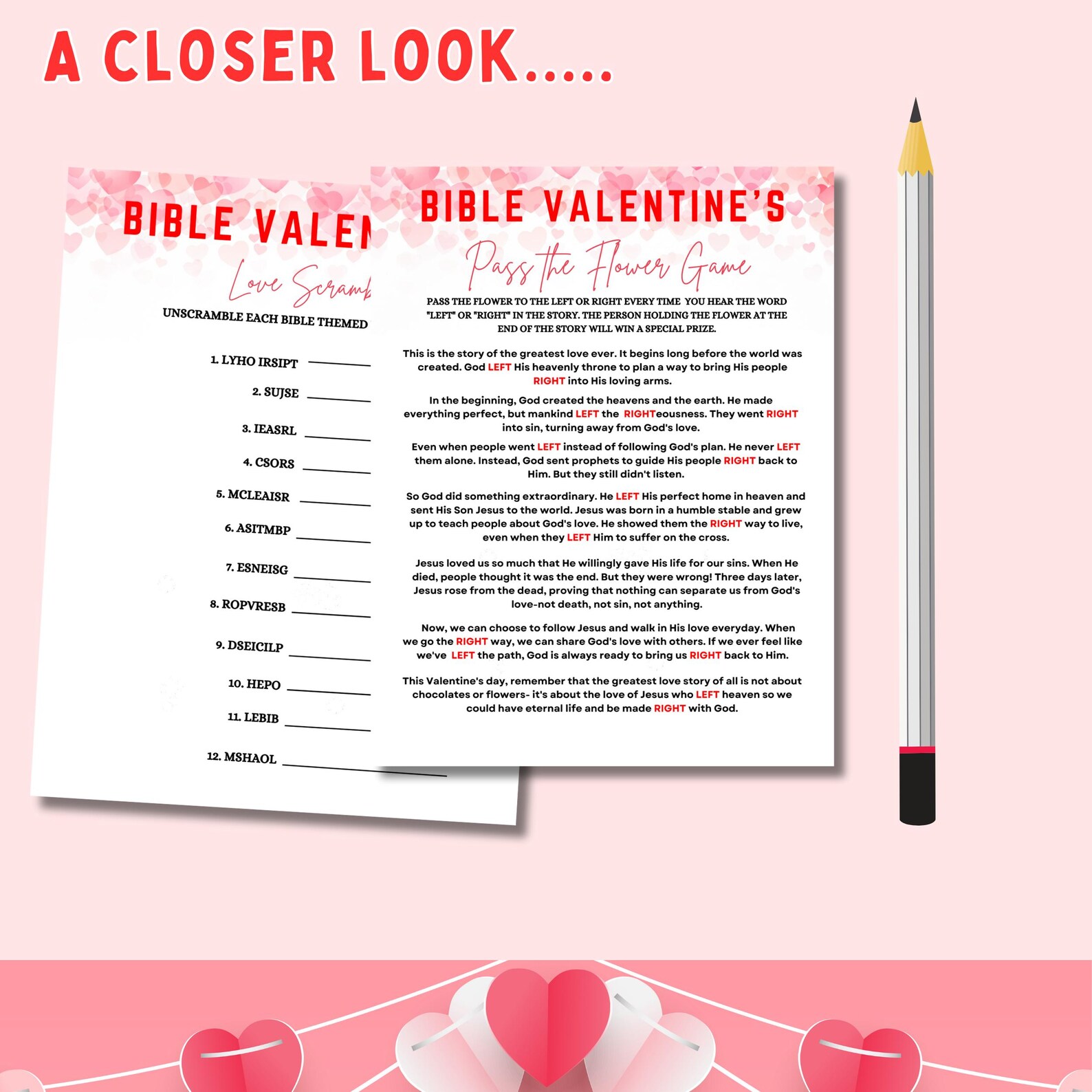 Valentine's Bible Games | Valentine's Church Games | Valentine's Party ...