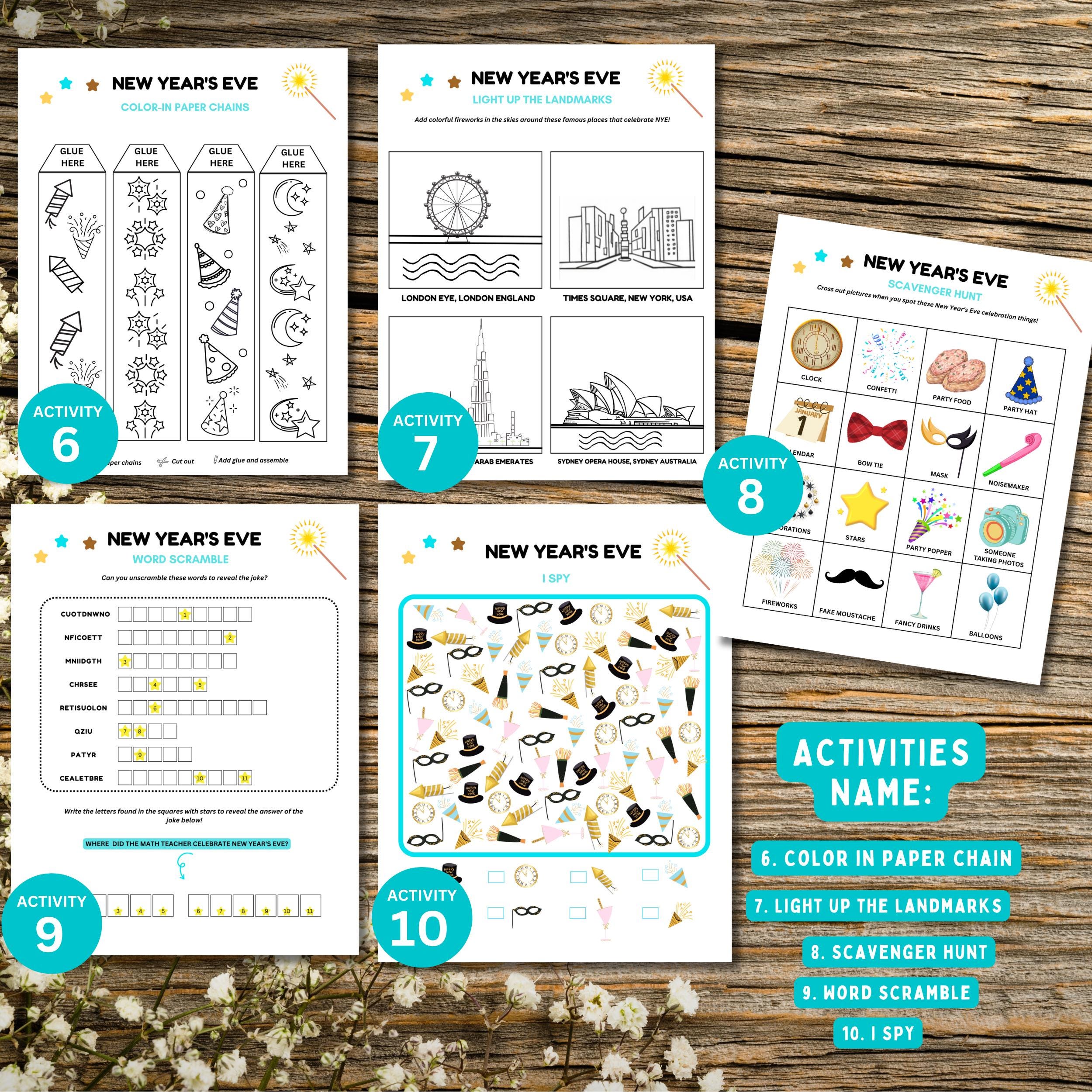 New Years Eve Activities for Kids, Kids New Years Eve Party, Kids New ...