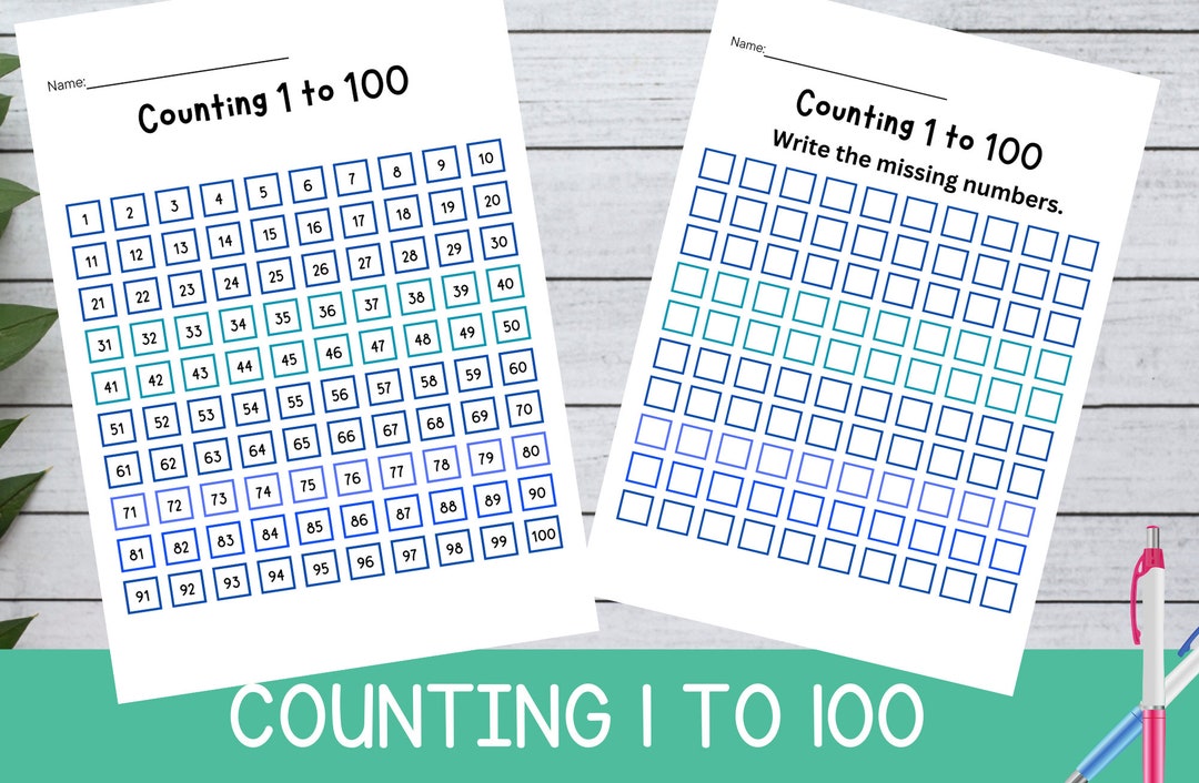 Printable Number Charts. Wall Charts Worksheets. Preschool-2nd Grader ...