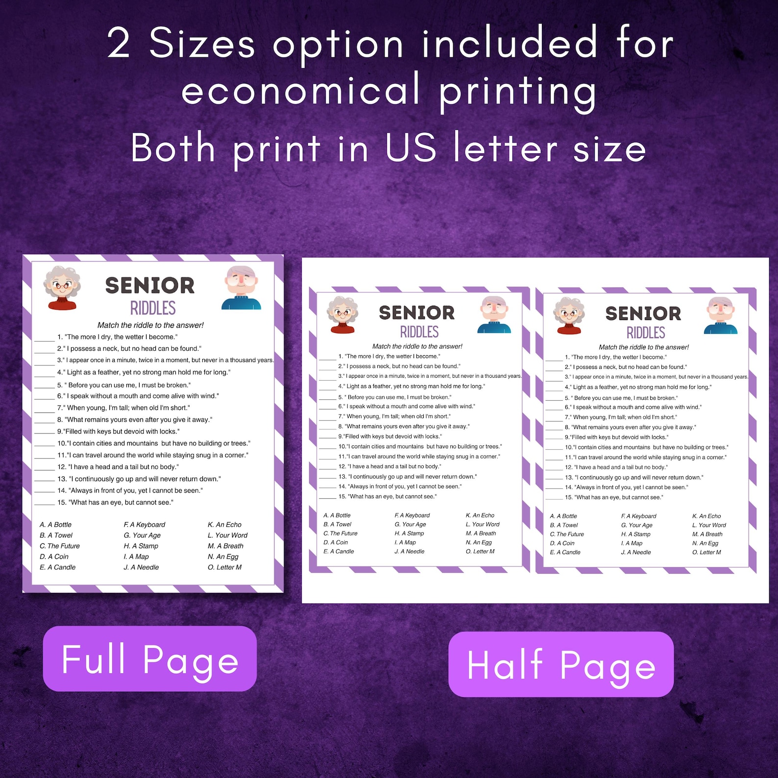 Printable Senior Games Bundle, 12 Fun Group Activities (digital ...