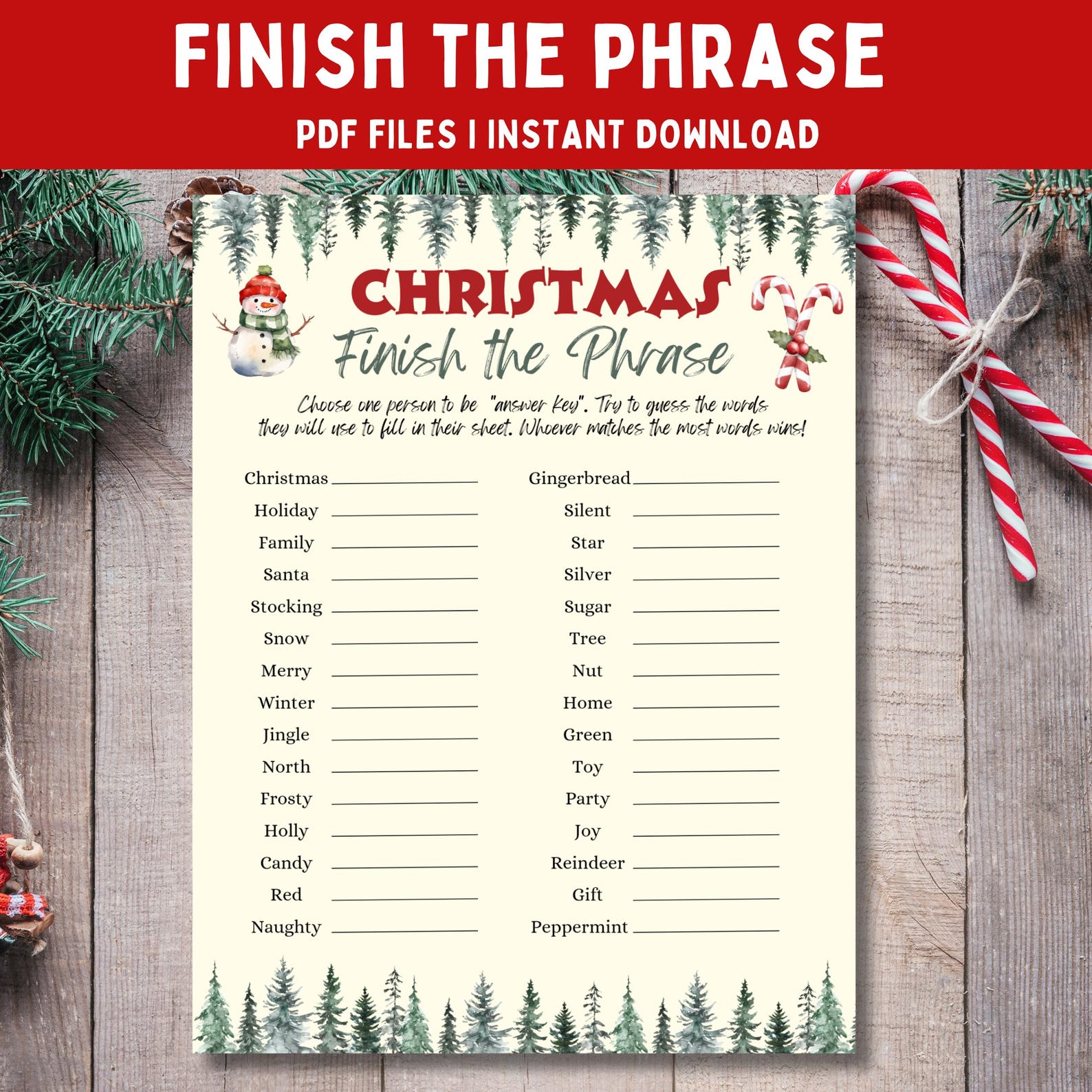 Finish the Phrase Game | Office Christmas Party Game | Christmas Family ...