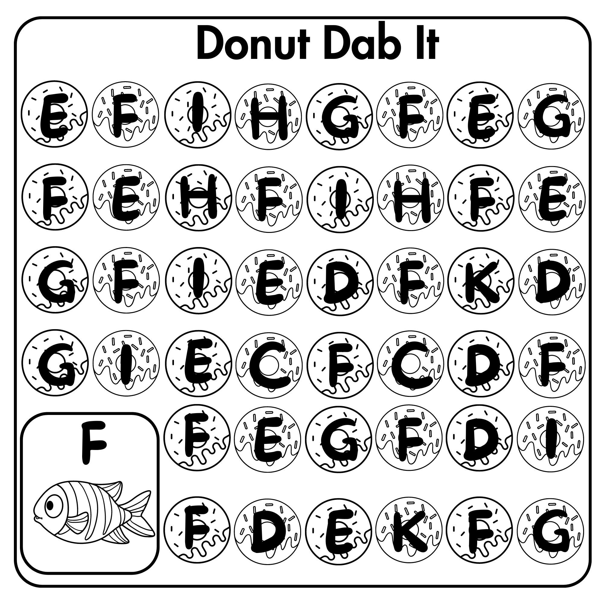 26 Printable Alphabet Uppercase Dab It Worksheets. Preschool Dab It ...