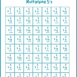 24 Printable Multiplying Practice Worksheets. Numbers 1-12. 1st-4th Grade Math, Mathematics ...