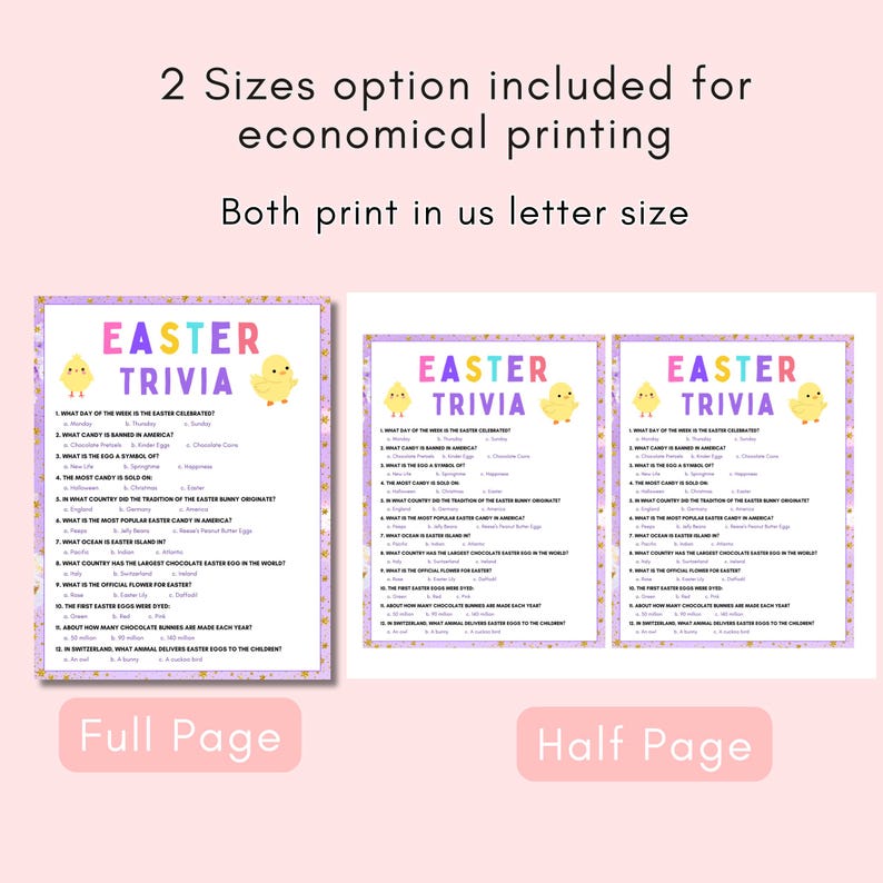 Easter Trivia Game, Easter Party Game, Easter Classroom Game, Easter ...