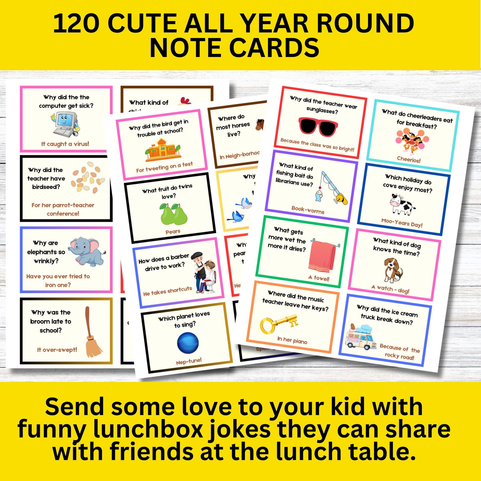 Lunchbox Jokes for Kids, Printable Lunch Box Notes, Back to School ...