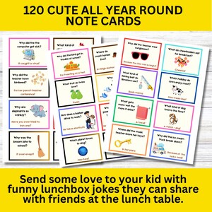 Lunchbox Jokes for Kids, Printable Lunch Box Notes, Back to School ...