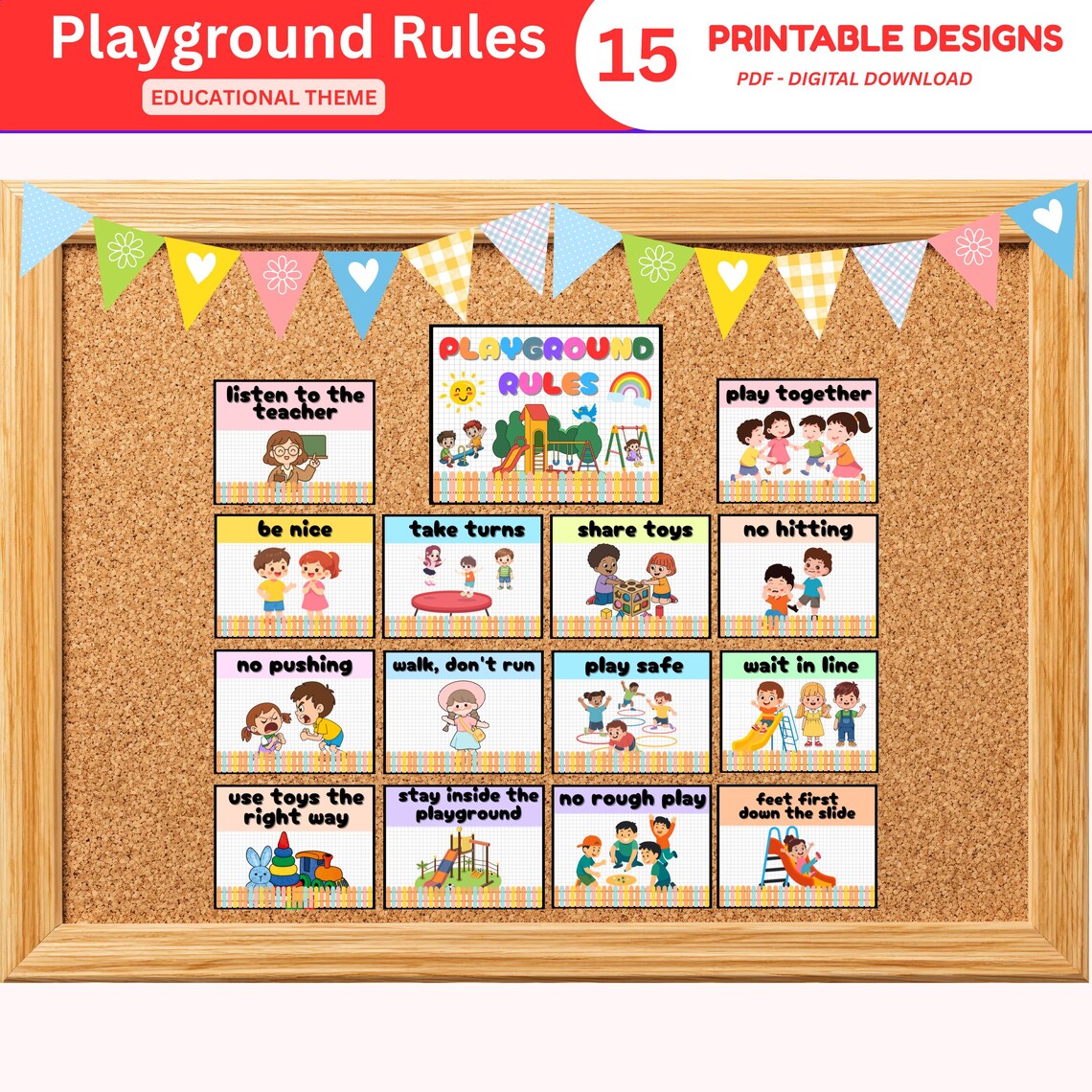 Playground Rules Posters: Classroom Display, Safety Visuals (PDF ...