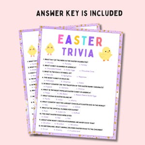 Easter Trivia Game, Easter Party Game, Easter Classroom Game, Easter ...