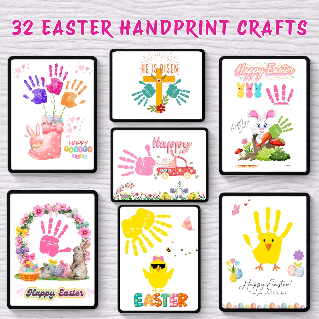 Easter Handprint Footprint Bundle Craft, Easter Handprint Art ...