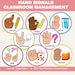 Hand Signals for Classroom Management, Classroom Rules, - Etsy