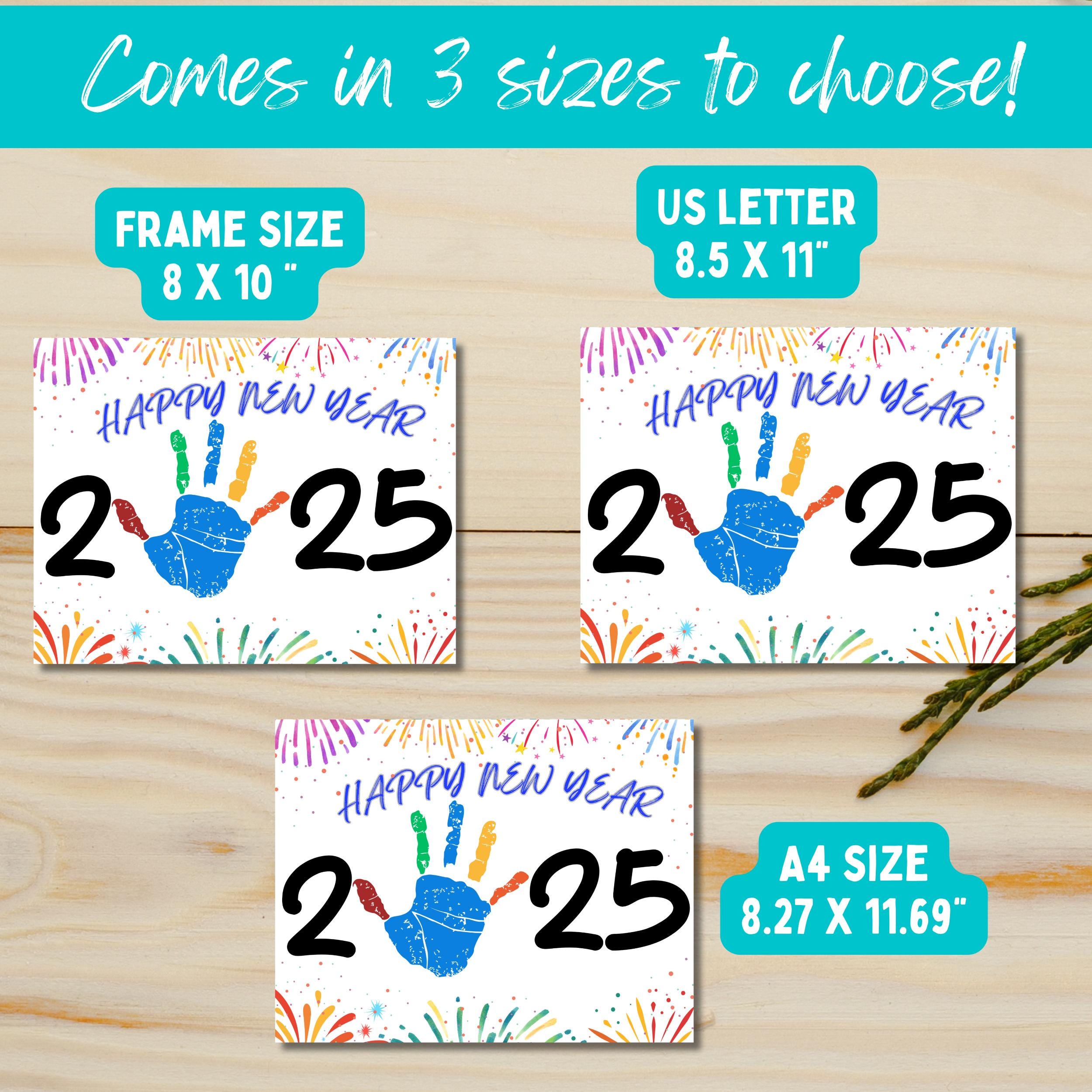 NEW YEAR Handprint Craft for Kids, Keepsake 2025, Happy New Year's Eve ...