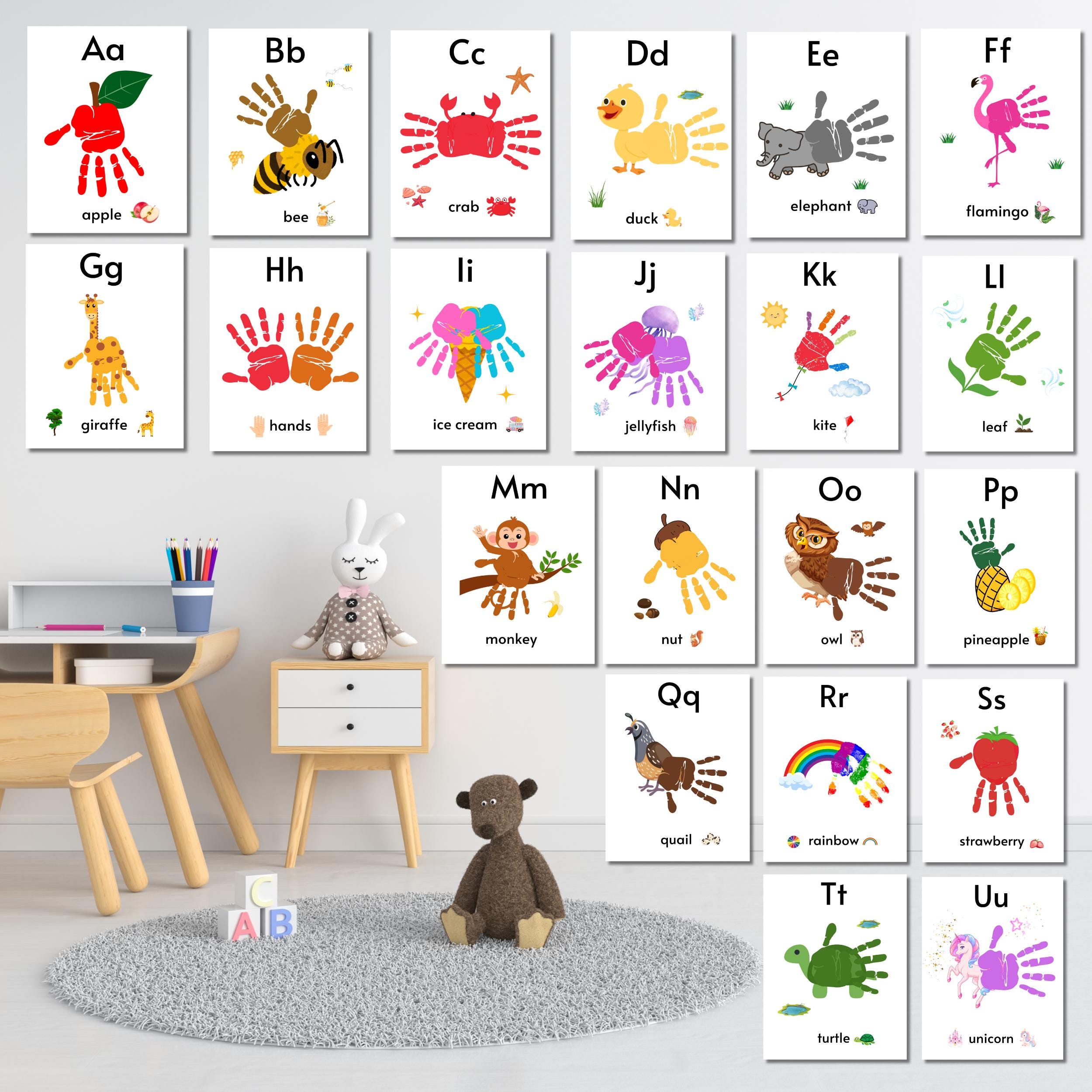 Alphabet Handprint Book, Alphabet Handprint Art,daycare Preschool ...