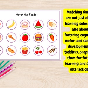 Color Matching Game, Busy Book Printable, Educational Activity ...