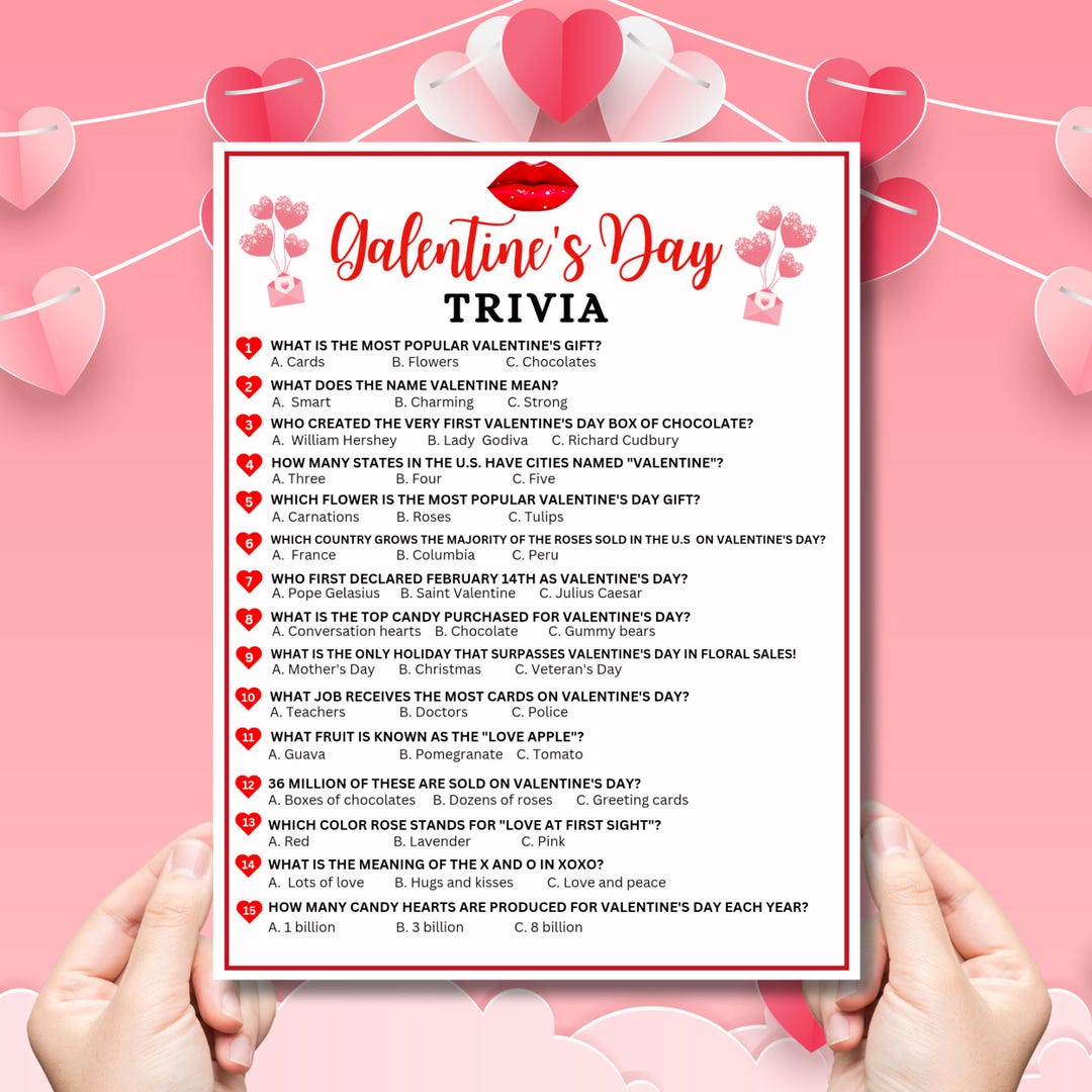 Galentines Day Trivia Game, Galentines Day Party Game, Valentines Day ...