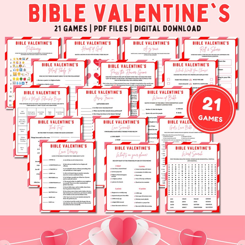 Bible Valentine Games - Etsy