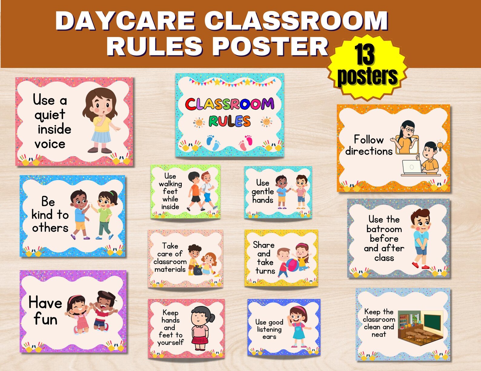 Classroom Rules Printable Daycare Rules Classroom Rules Daycare ...