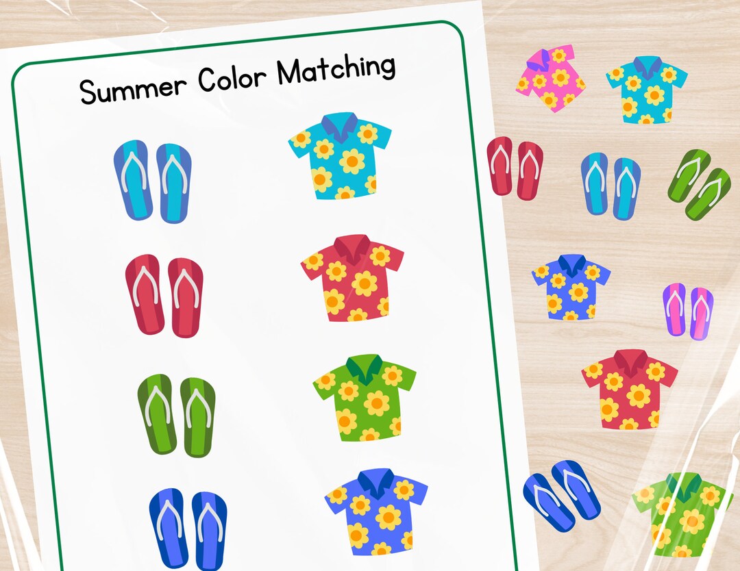 Color Matching Game, Busy Book Printable, Educational Activity ...