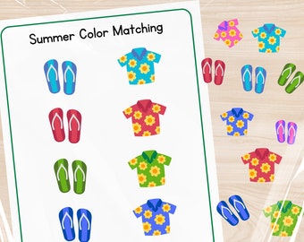 Color Matching Game, Busy Book Printable, Educational Activity ...
