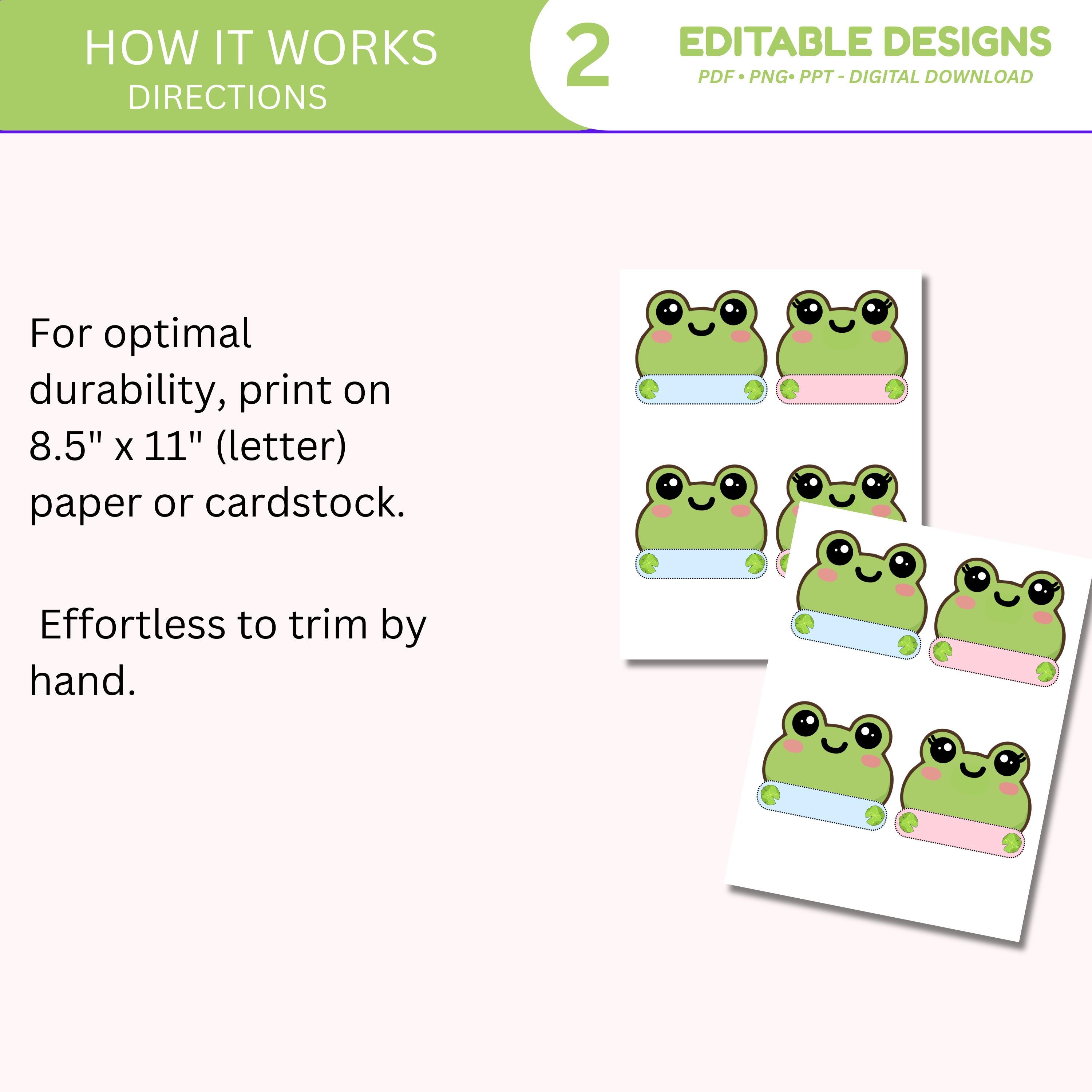 Editable Frog Cubby Name Tags: Classroom Labels (digital Download) - Etsy