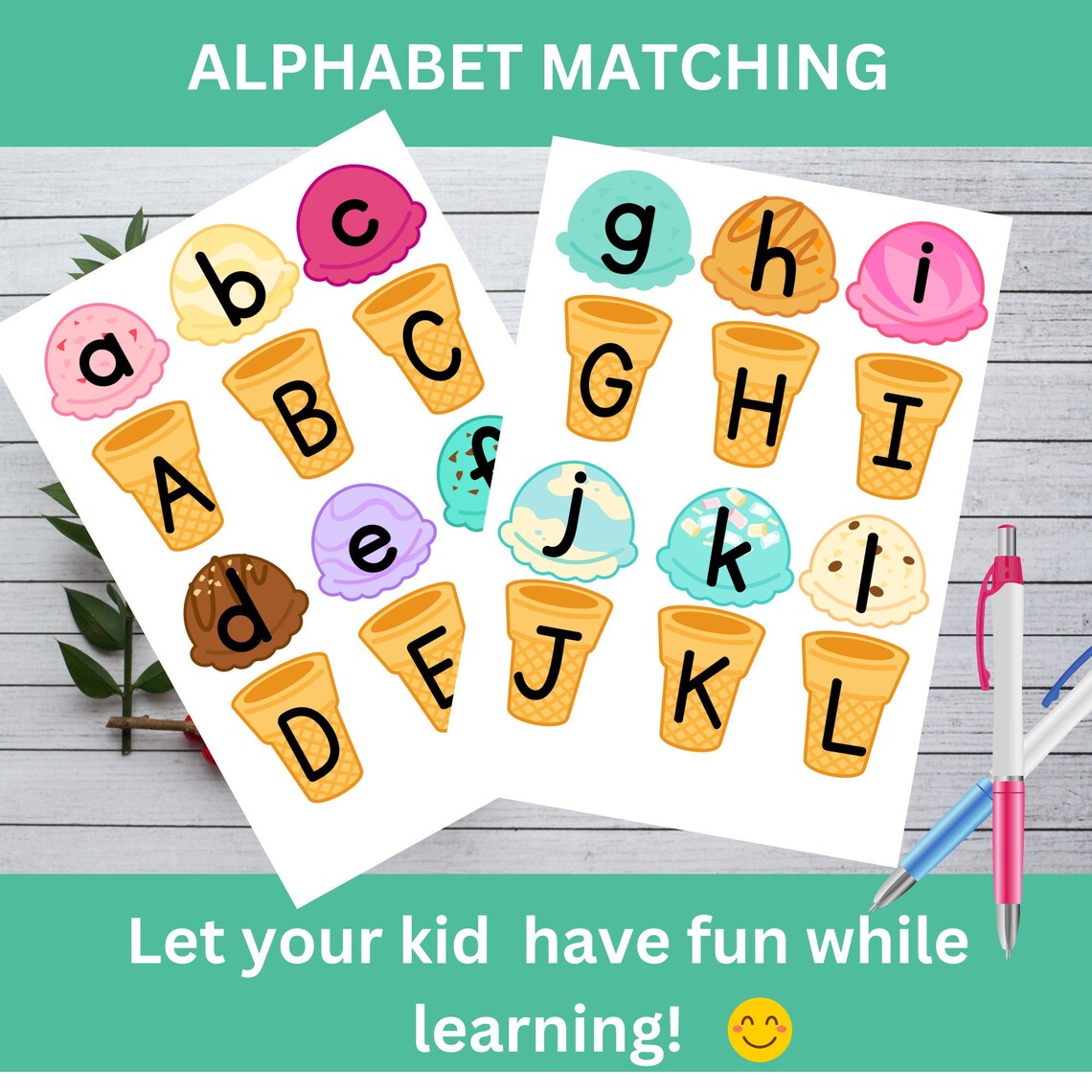 Letter Matching Printable, Busy Book, Learn Alphabet, Upper and Lower ...