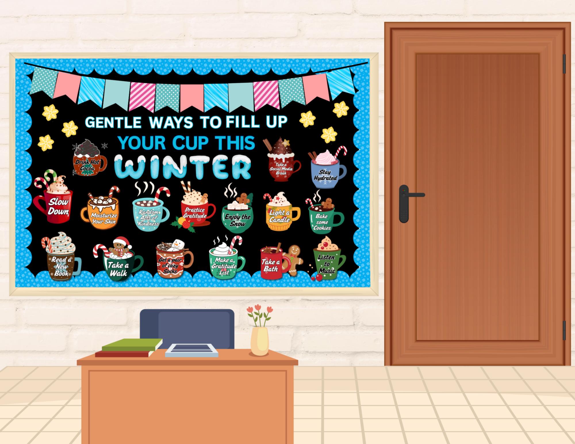 Winter Healthy Habits Bulletin Board Kit, Winter Classroom Decor ...