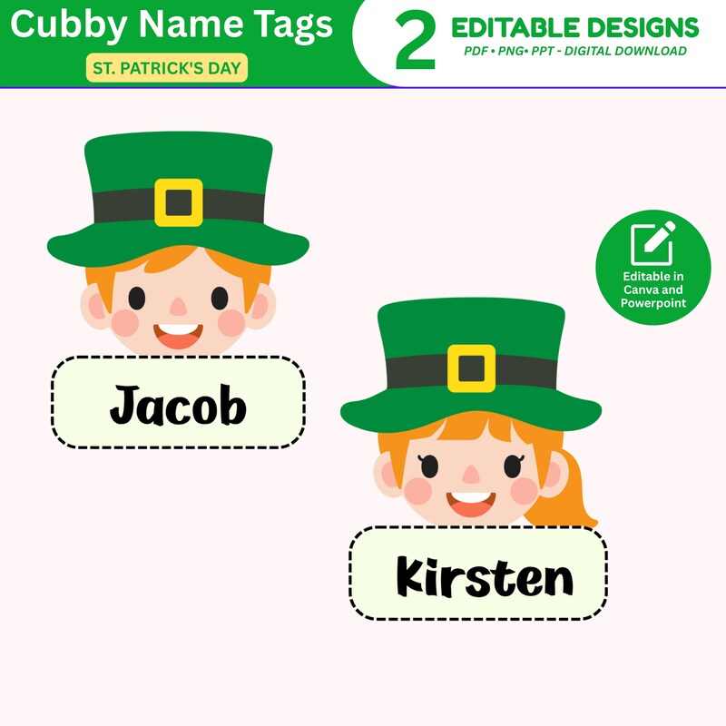 St Patricks Day Name Tags - Etsy