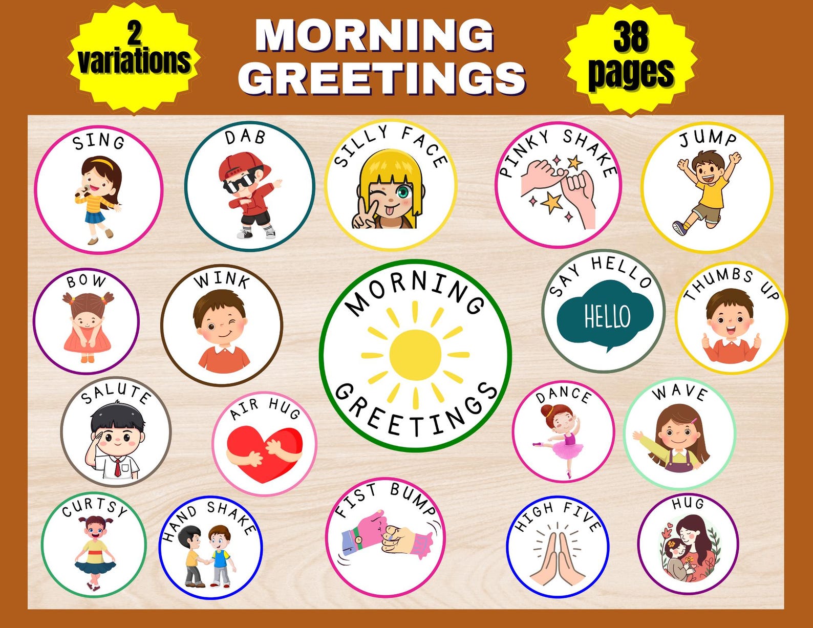 Morning Greeting, Morning Greeting to Welcome Kids, Printable Kids ...