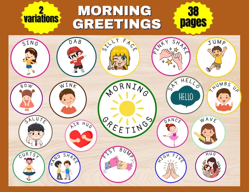 Morning Greeting, Morning Greeting to Welcome Kids, Printable Kids ...