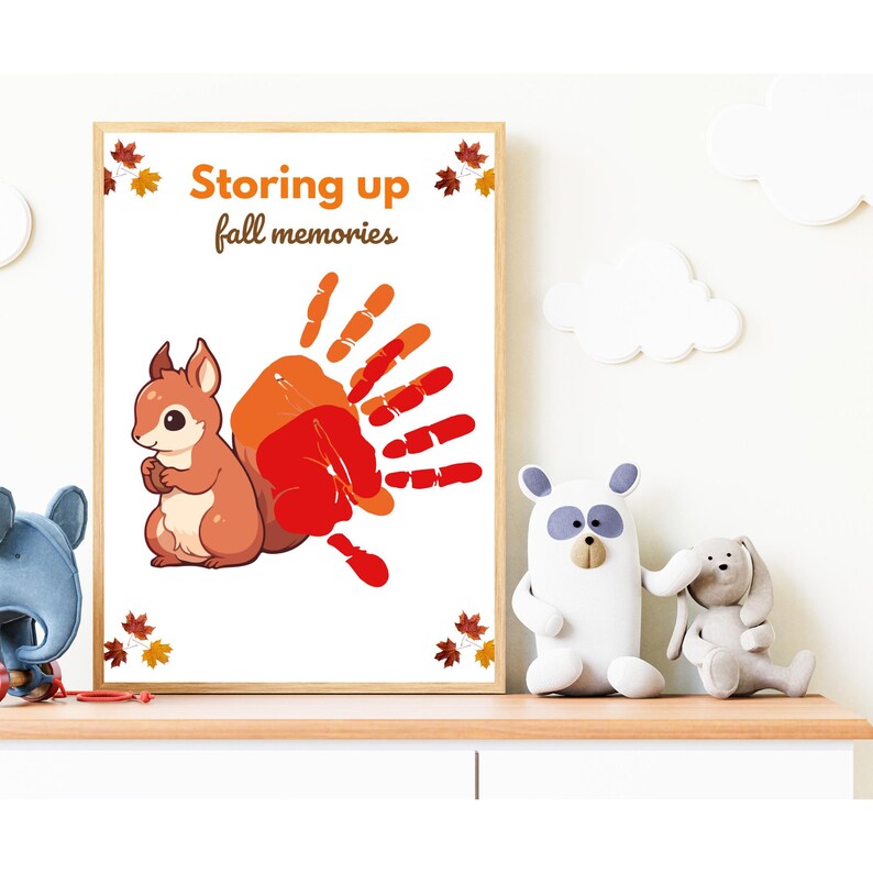 Fall Handprint Art Bundle, Fall Handprint Craft for Toddler, Fall ...