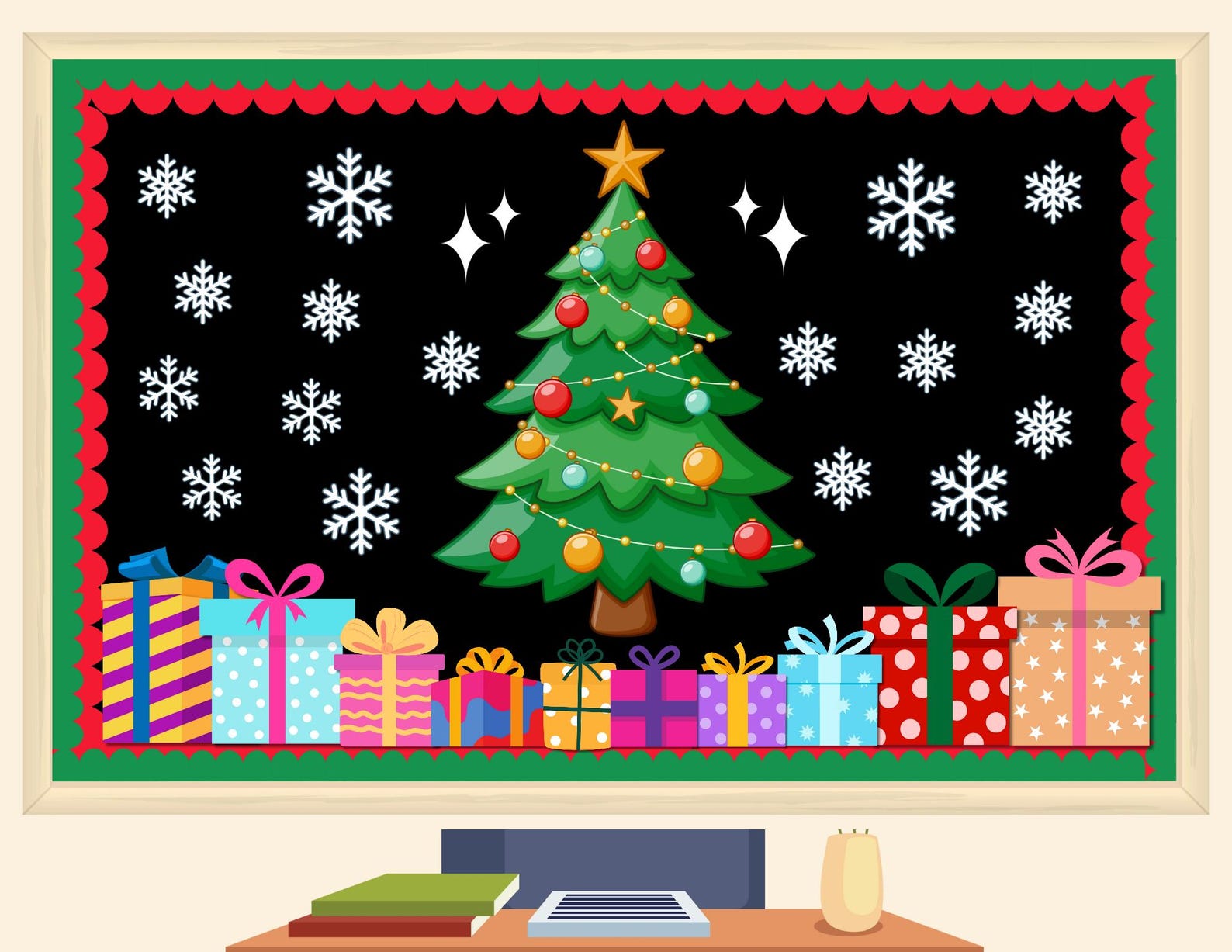 Christmas Bulletin Board, Classroom Decor, Bulletin Board, Christmas ...