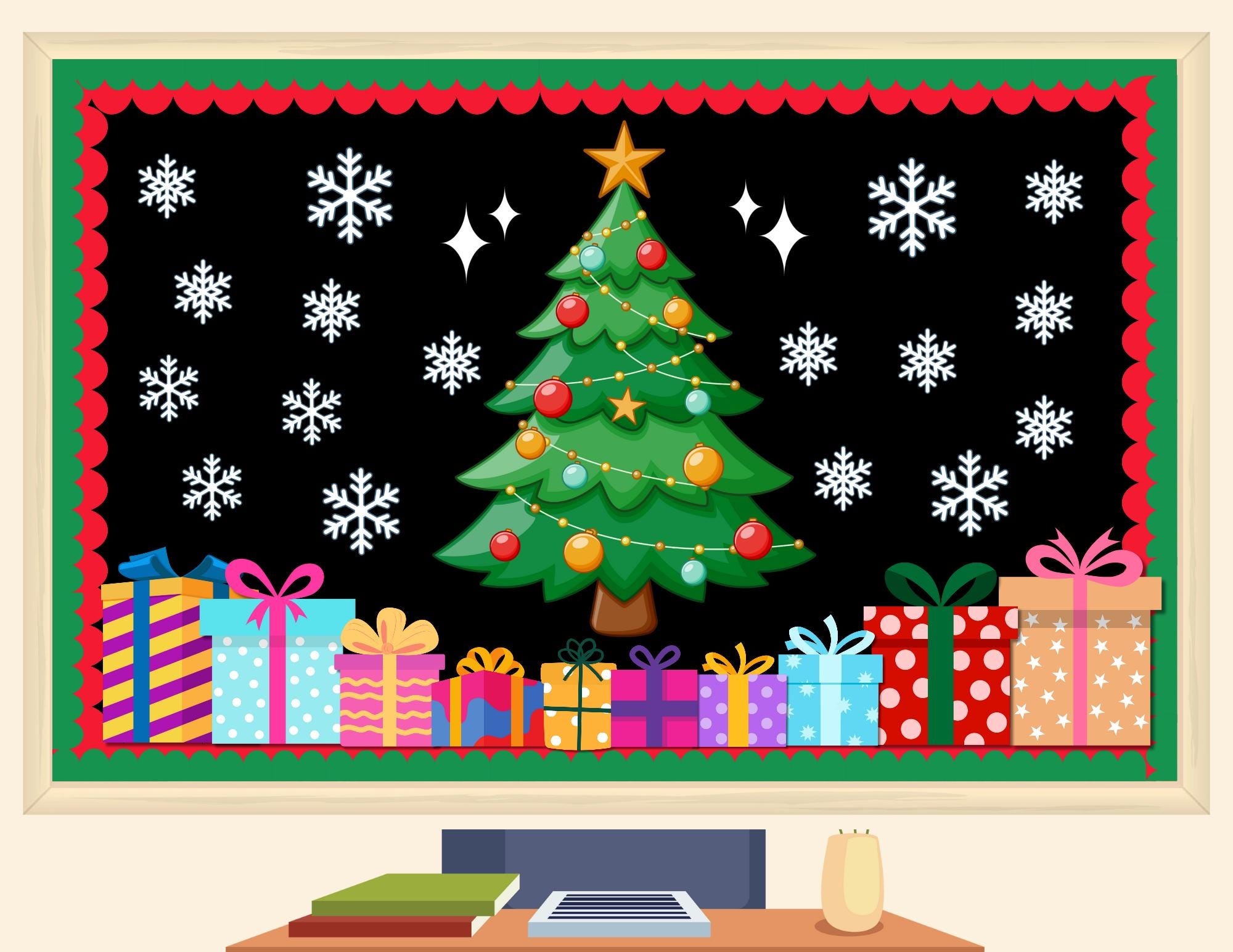 Christmas Bulletin Board, Classroom Decor, Bulletin Board, Christmas ...