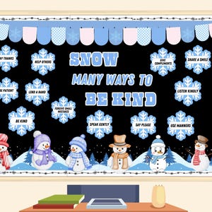 Winter Healthy Habits Bulletin Board Kit: Snowman Decor (printable) - Etsy